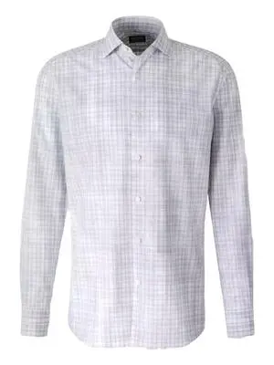 Zegna Check-pattern Button Shirt - Grey