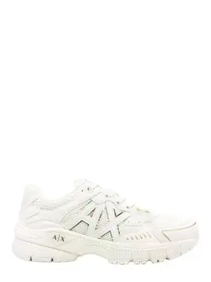 Armani Exchange Logo Panelled Low-top Sneakers - White