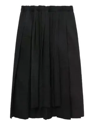 BLACK COMME DES GARÇONS Pleated Midi Skirt - Black
