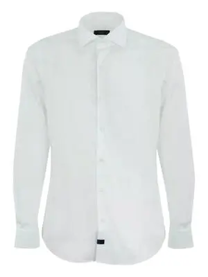 FAY Long-sleeve Point-collar Shirt - White