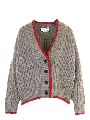 MSGM Ribbed Knit Cardigan
