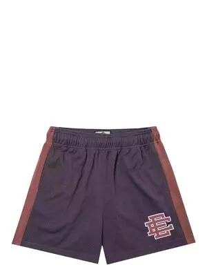 ERIC EMANUEL Side-Stripe Logo Track Shorts Purple