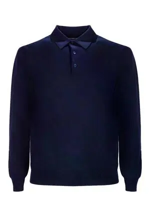 CRUCIANI Button-fastening Polo Shirt - Blue