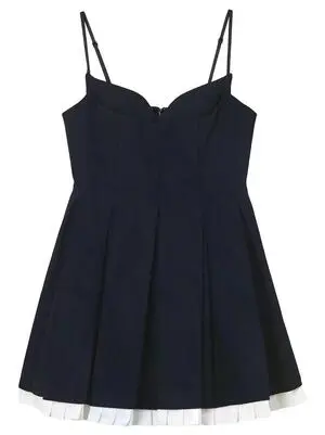 SHUSHU/TONG Pleated Mini Dress - Blue
