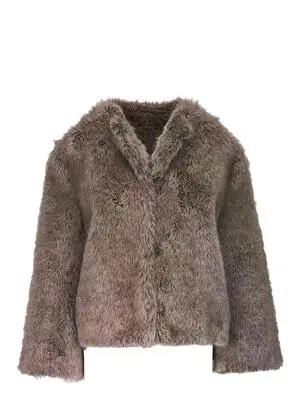 Antonelli Firenze Krumiri Faux-Fur Jacket Neutrals