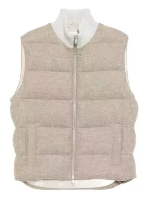 LARDINI Sleeveless Down Jacket - Neutrals