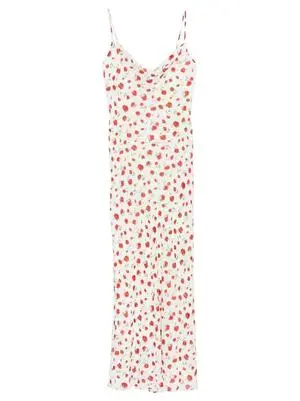 REFORMATION Drina Floral Print Dress - White