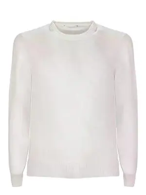 CRUCIANI Cashmere Crew-neck Sweater - White