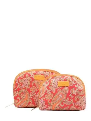 Etro Paisley-print Zip-up Wash Bag - Red