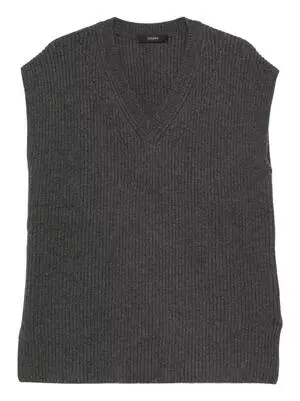 JOSEPH Ribbed-knit Vest - Grey