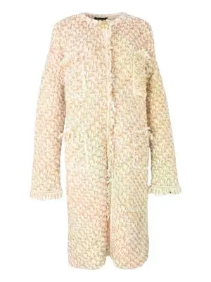 Fabiana Filippi Frayed-detailing Coat - Neutrals