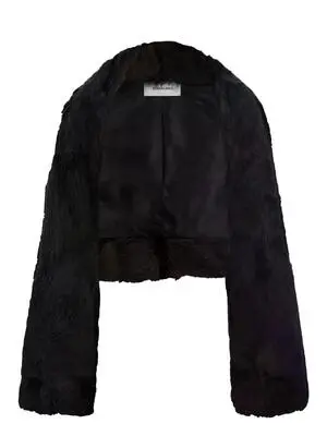 FERRAGAMO Shearling Coat - Black