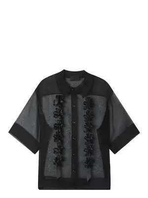 SIMONE ROCHA Floral Appliqué Shirt