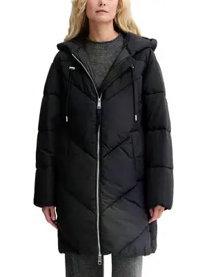BOSS Padded Jacket With Hood - Black