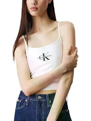 Calvin Klein Logo-print Tank Top - White