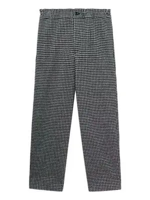 BLACK COMME DES GARÇONS Houndstooth-pattern Trousers - Black