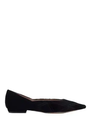 Emporio Armani Geometric-pattern Point Toe Ballet Flats - Black