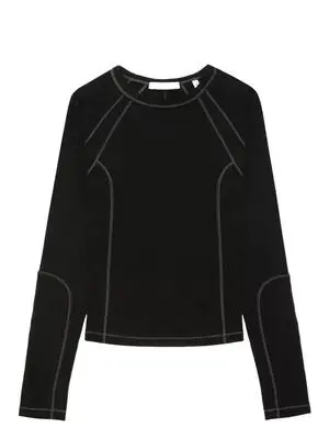 Helmut Lang Seam-detail Top - Black