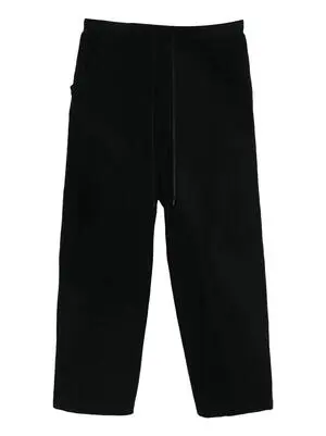 THE VIRIDI-ANNE Wool Tapered Trousers - Black