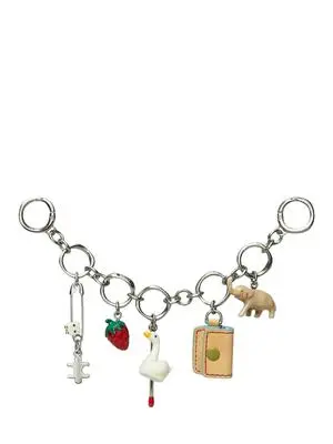 Tory Burch Multi-charm Keyring - Silver