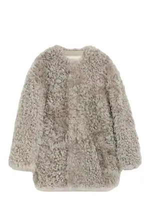 Ami Shearling Coat - Grey