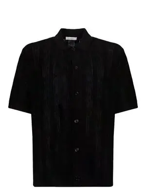 PAOLO PECORA Short-sleeves Knitted Shirt - Black