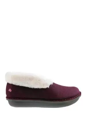 Clarks Milano Faux-fur Trim Slippers - Purple
