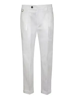 LOW BRAND Pleated Trousers - White