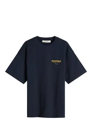 ABOUT:BLANK Reverse T-shirt - Navy/yellow