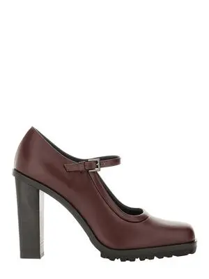 Max Mara Mary Jane Heels - Bordeaux