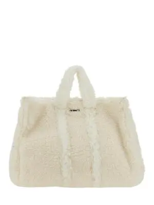 Sunnei Teddy Fleece Bag - White