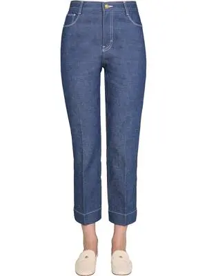 Tory Burch Wide Leg Jeans - Blue