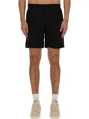 MSGM Short With Logo - Black