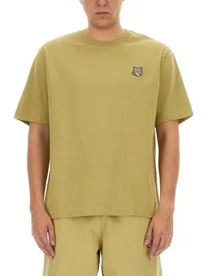 Maison Kitsuné Fox Head" T-shirt - Beige