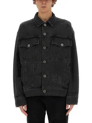 Balmain Denim Trucker Jacket - Black