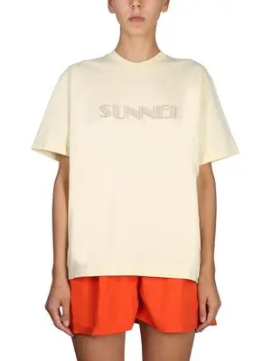 Sunnei Crewneck T-shirt - Beige