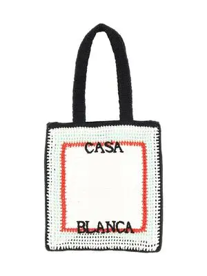 Casablanca Crochet Bag - White