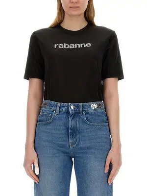Rabanne Logo T-shirt - Black