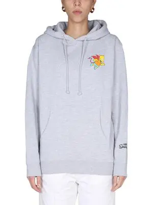 CHINATOWN MARKET X THE SIMPSONS Devil Bart Sweatshirt - Grey