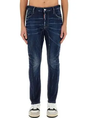 Dsquared2 Tidy Biker Skinny Fit Jeans - Denim