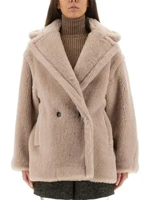 Max Mara Teddy Bear Fleece Olga Coat - Dove