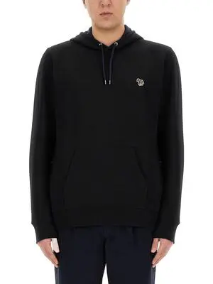 Paul Smith Sweatshirt With Logo Patch - Blue