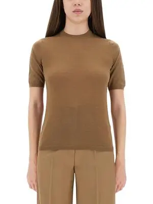 Max Mara Jeric Jersey Top - Brown