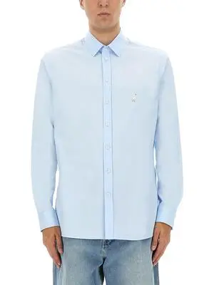 Moschino Cotton Poplin Shirt - Baby Blue