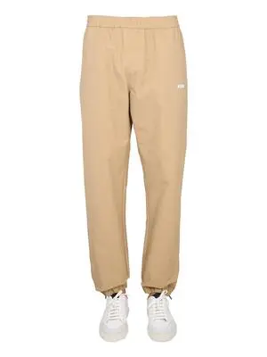 MSGM Logo Pants - Beige