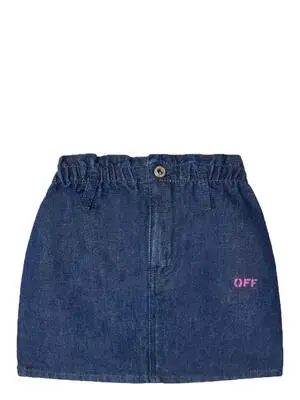 Off-White Off Print Denim Skirt - Blue