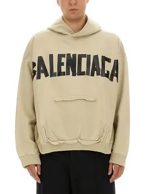 Balenciaga Tape Type Sweatshirt - Beige