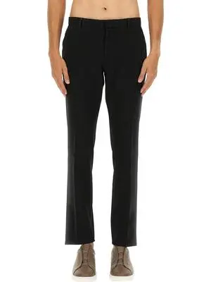 Zegna Premium Cotton Trousers - Black
