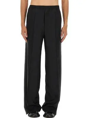 Moschino Wool Canvas Trousers - Black