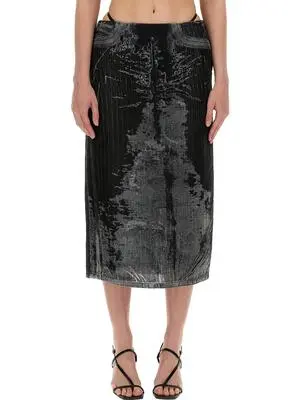 DIESEL Midi Skirt - Black